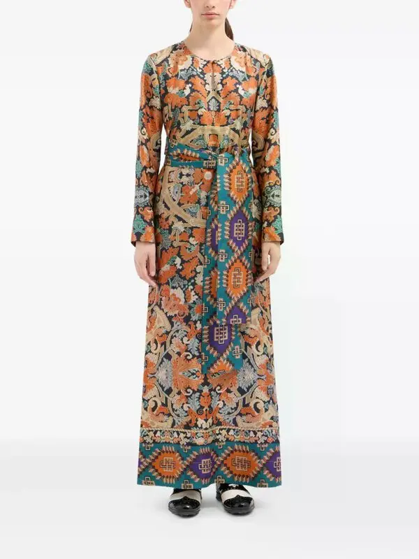 PIERRE-LOUIS MASCIA Geometric-pattern Maxi Dress