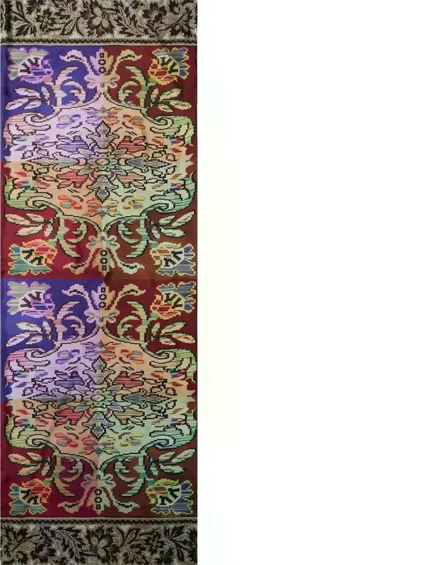 PIERRE-LOUIS MASCIA Patchwork Floral Scarf - Brown
