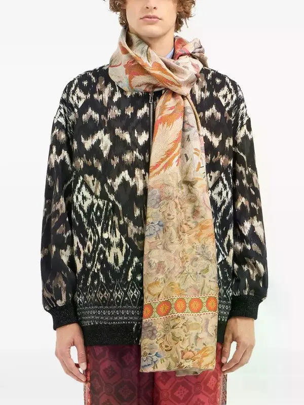PIERRE-LOUIS MASCIA Floral-pattern Rectangular-shape Scarf