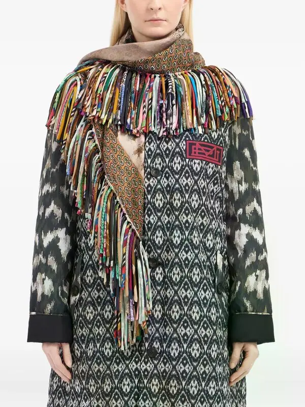 PIERRE-LOUIS MASCIA Silk Fringed Scarf - Neutrals