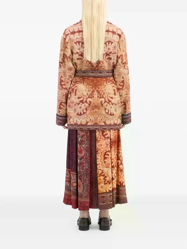 PIERRE-LOUIS MASCIA Damask-pattern Belted Jacket