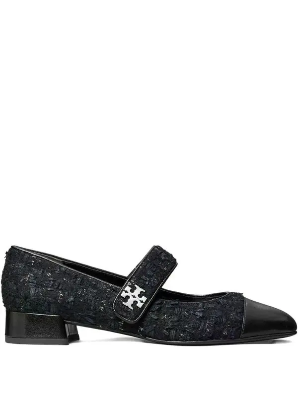 Tory Burch Mary Jane Tweed Cap-toe Pumps