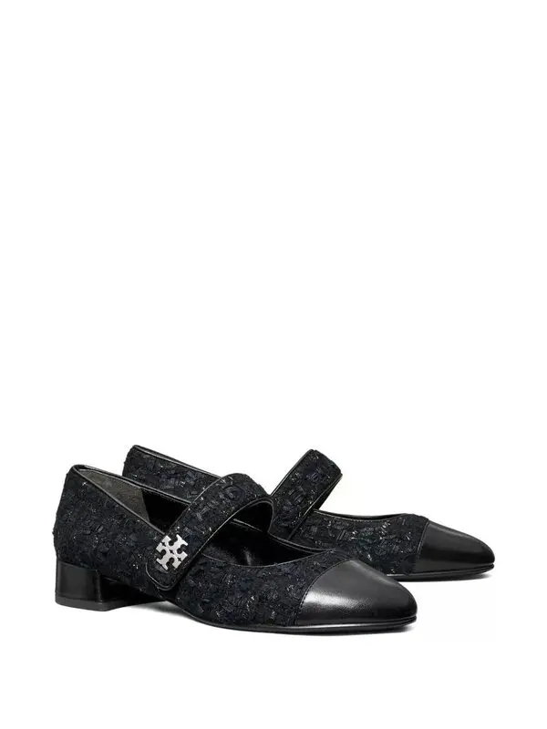 Tory Burch Mary Jane Tweed Cap-toe Pumps