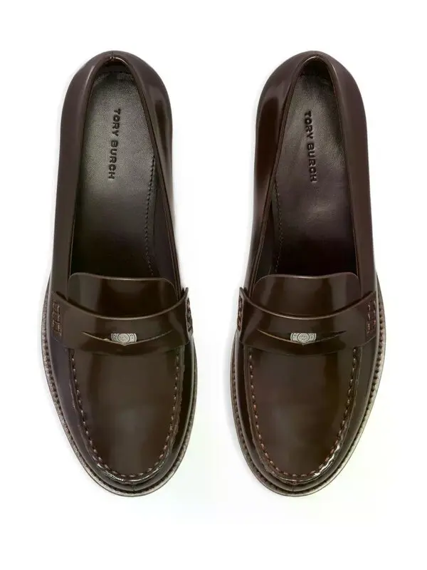 Tory Burch Classic Calf Leather Penny Loafers