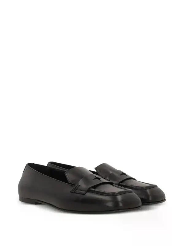 NODALETO Leather Loafers - Black
