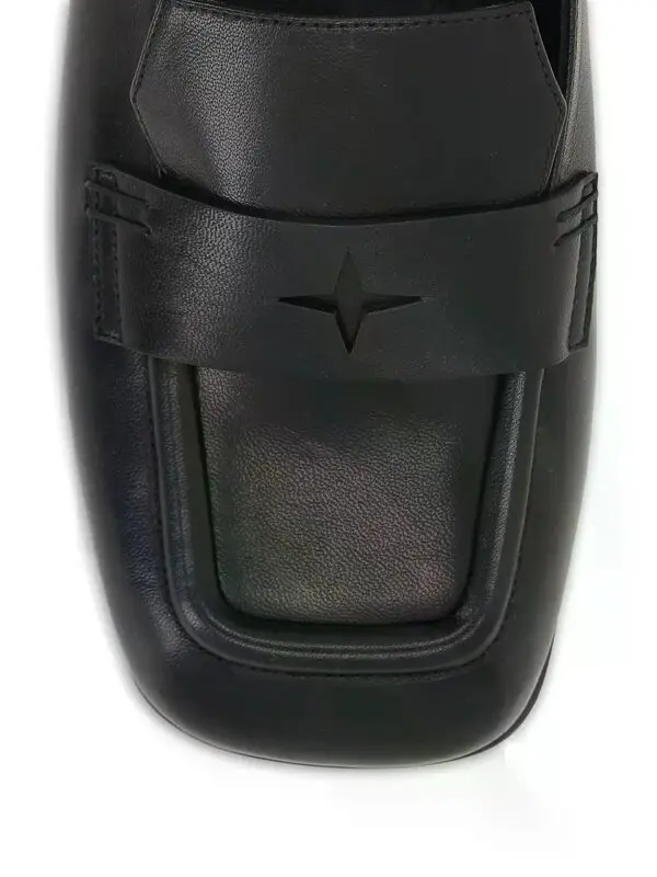 NODALETO Leather Loafers - Black