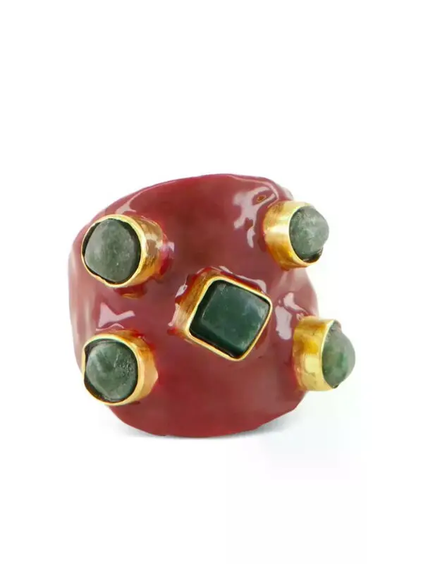 PAULA Stone-embellished Enamel Ring