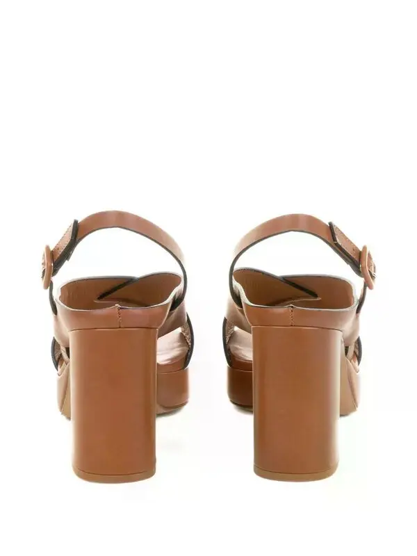 GUGLIELMO ROTTA Leather Platform Sandals
