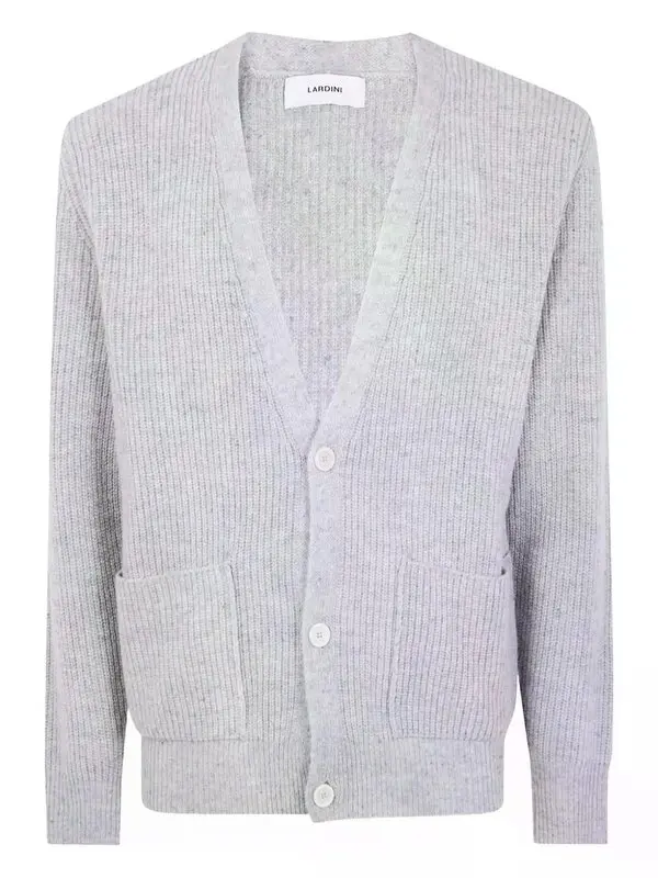 LARDINI Ribbed Wool Cardigan