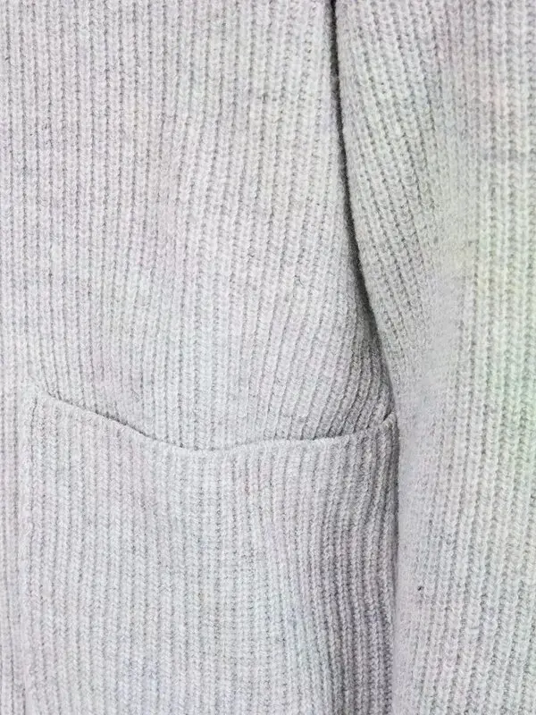 LARDINI Ribbed Wool Cardigan