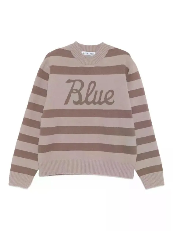 BLUEMARBLE Striped Crew-neck Sweater