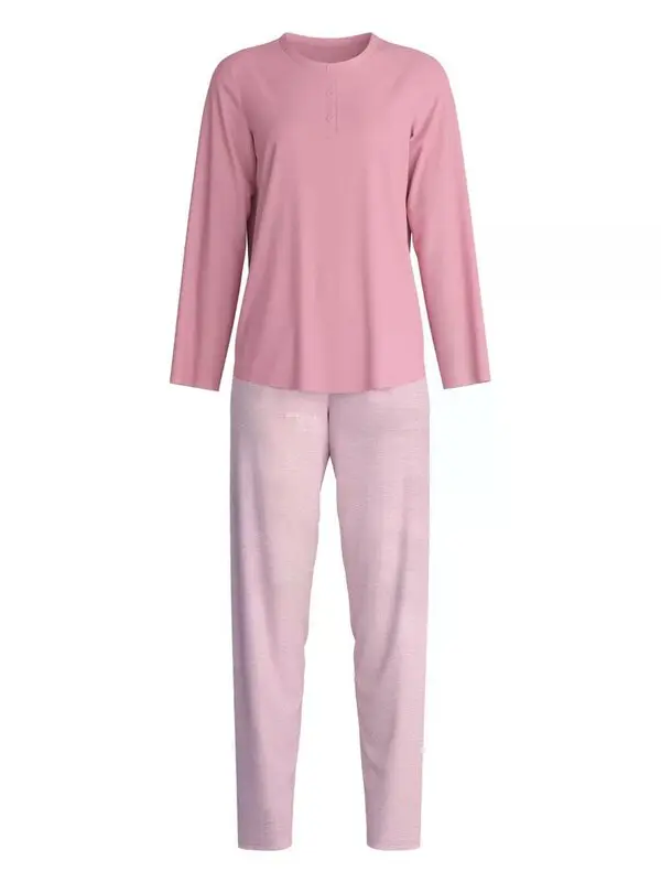 CALIDA Henley-neck Striped Pyjama - Pink