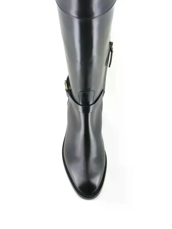 Sartore 40mm Buckle-strap Leather Boots - Black