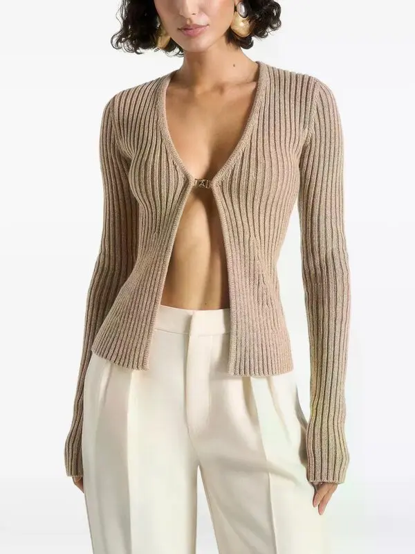 Manière De Voir Maniere De Voir Marisa 2-in-1 Knit Bandeau Cardigan - Neutrals