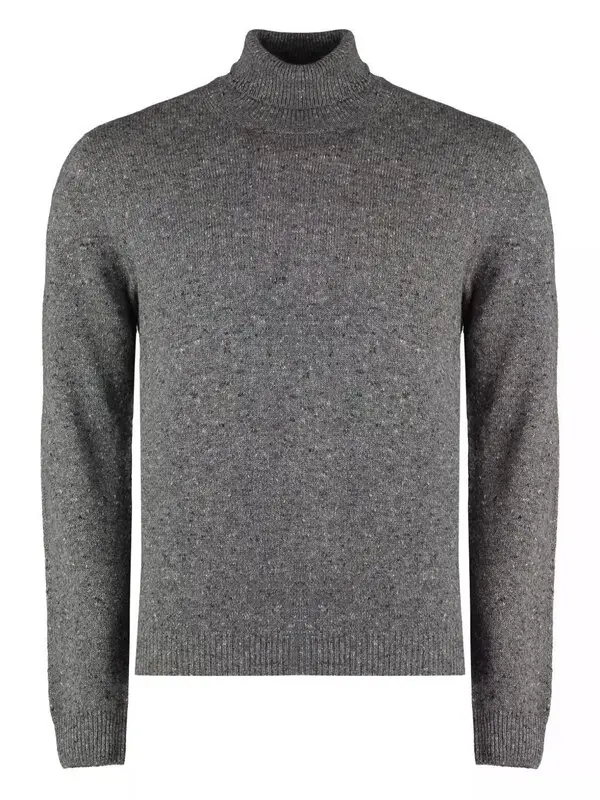 THE (ALPHABET) Roll-neck Sweater - Grey