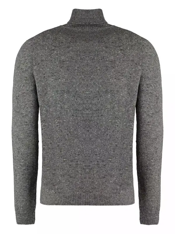 THE (ALPHABET) Roll-neck Sweater - Grey