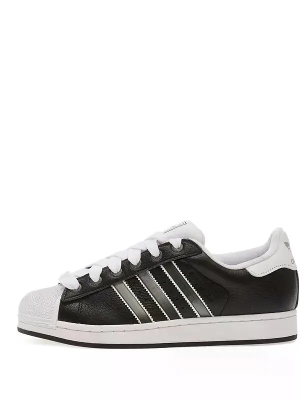 Adidas Shell-Toe Three-Stripe Sneakers - Black | Editorialist