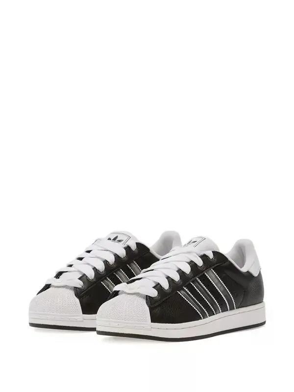 Adidas Shell-toe Three-stripe Sneakers - Black