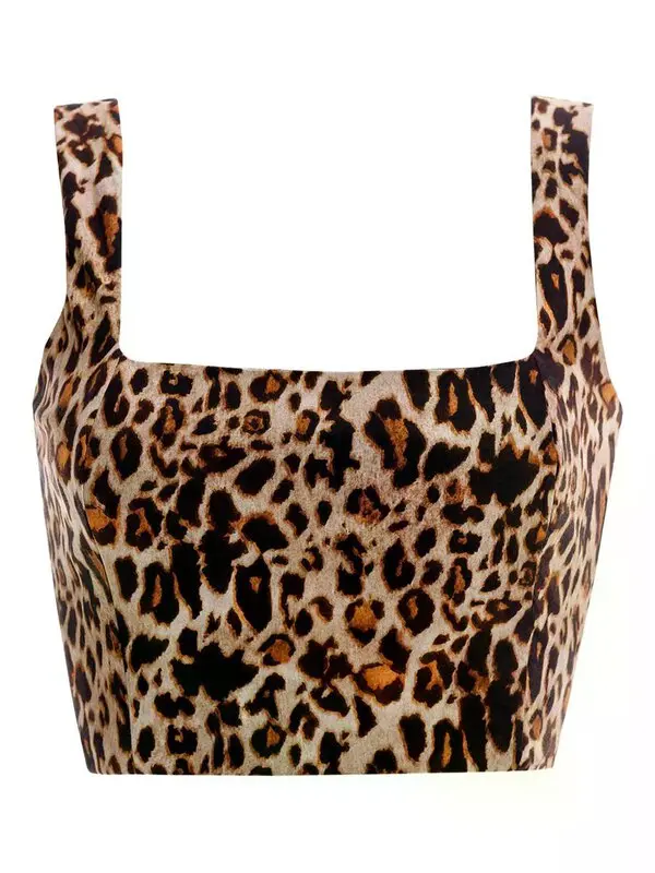 Agua Bendita Leopard-print Top