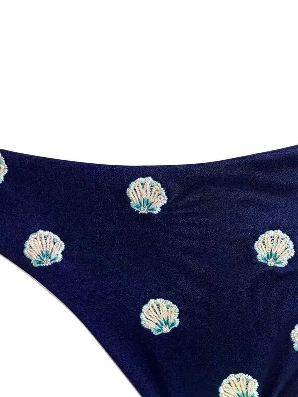 Agua Bendita Shell-print Bikini Bottom