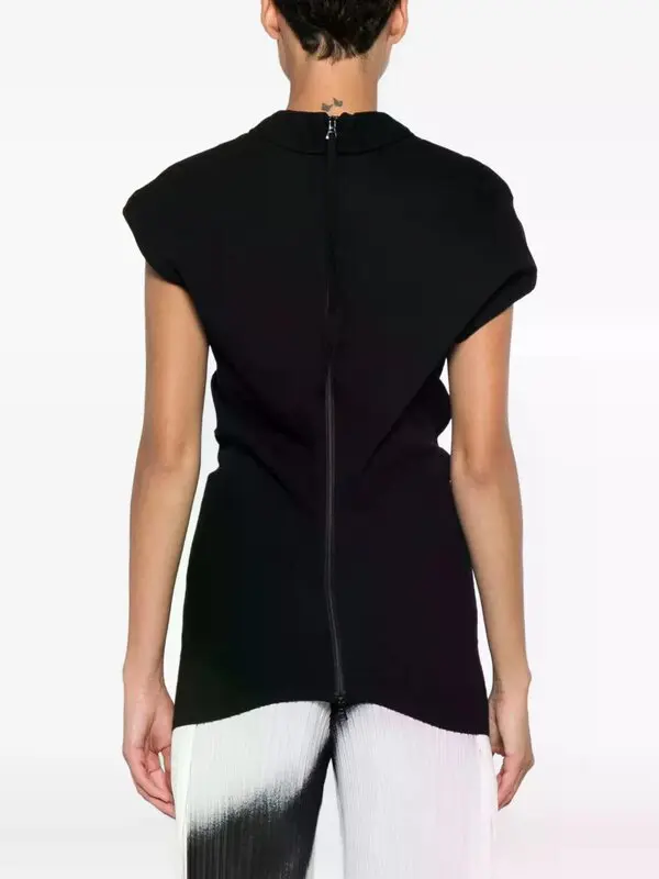 Issey Miyake Button-fastening Short-sleeve Top