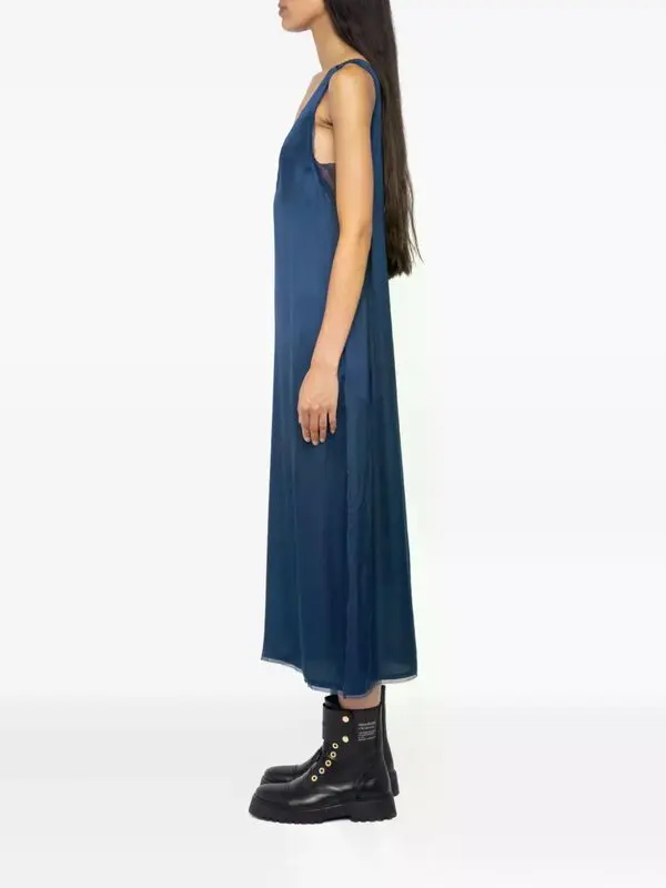Zadig&Voltaire Lace-trimmed Slip Midi Dress - Blue