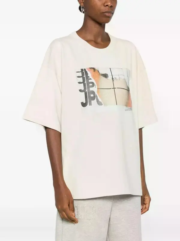 JEAN PAUL GAULTIER Graphic-print T-shirt - Neutrals