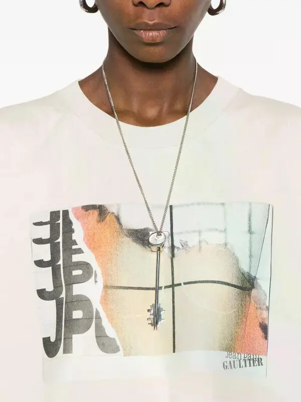 JEAN PAUL GAULTIER Graphic-print T-shirt - Neutrals