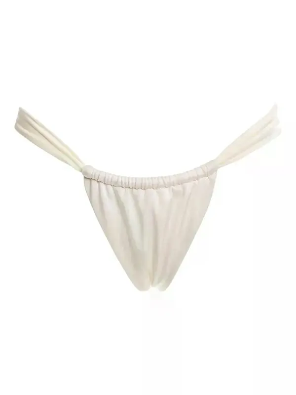Agua Bendita Tie-side Bikini Bottom - White