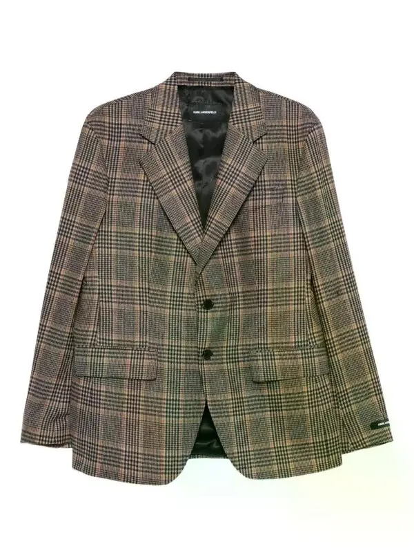 Karl Lagerfeld Checked Wool Jacket