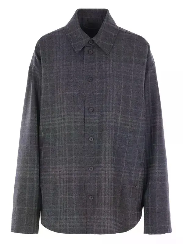 Balenciaga Checked Wool Shirt