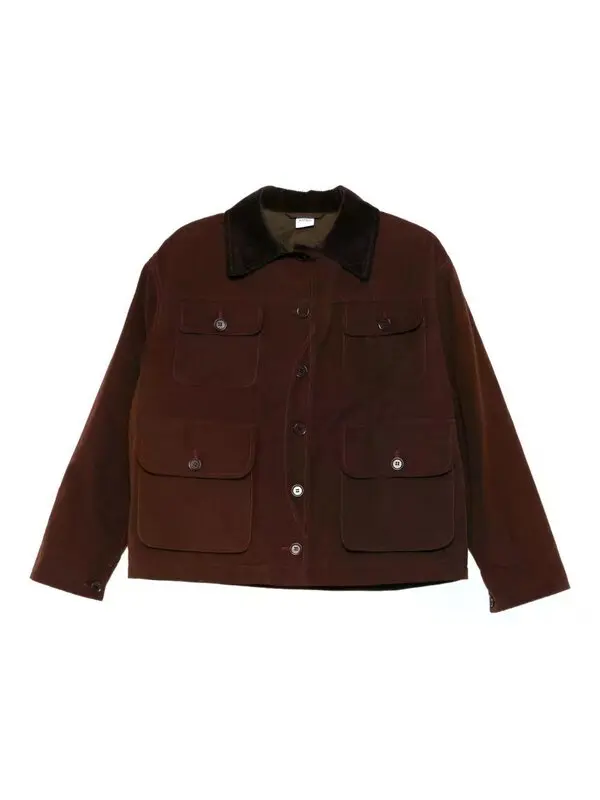 Aspesi Corduroy-collar Buttoned Jacket