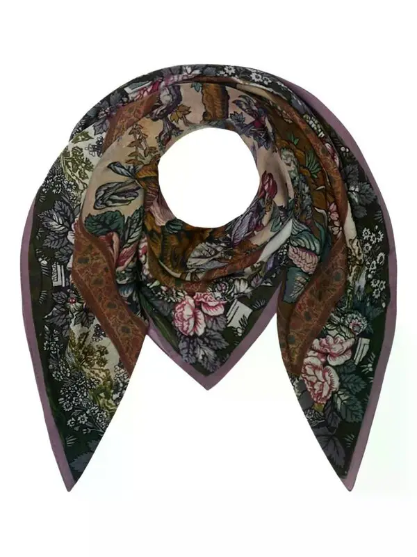 PIERRE-LOUIS MASCIA Floral-pattern Square Scarf