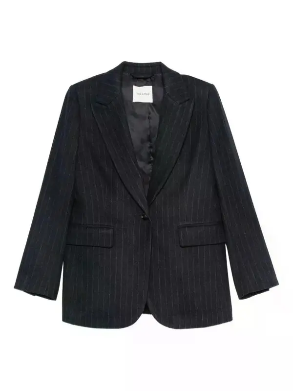 TRUE AVENUE Pinstripe Single-breasted Blazer
