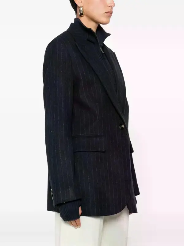 TRUE AVENUE Pinstripe Single-breasted Blazer