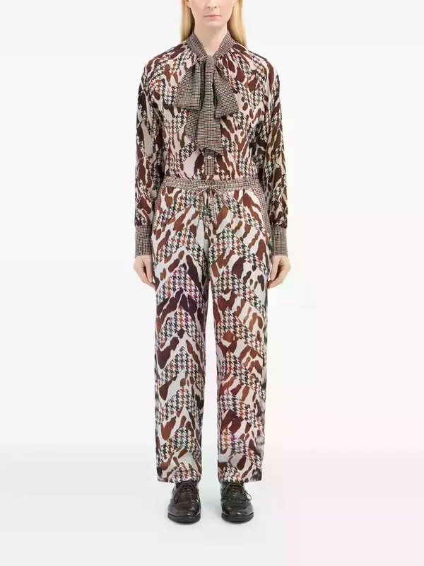 PIERRE-LOUIS MASCIA Houndstooth-pattern Trousers