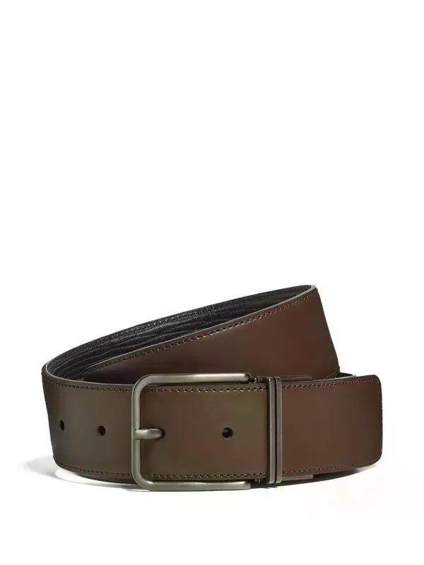 Zegna Reversible Leather Belt - Brown