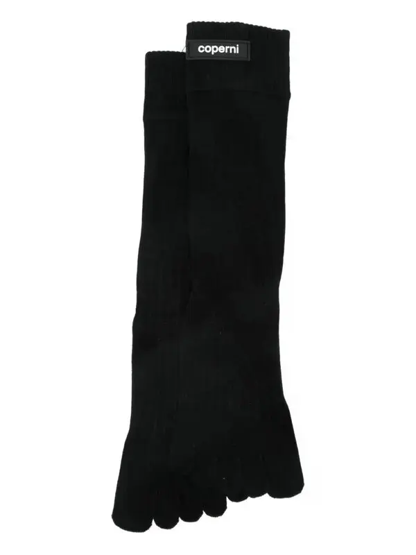 Coperni Five-toe Ribbed Socks - Black