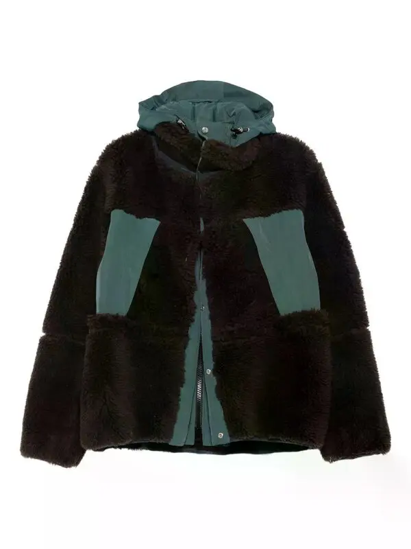 Sacai Faux-shearling Panelled Jacket