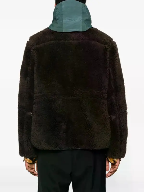 Sacai Faux-shearling Panelled Jacket