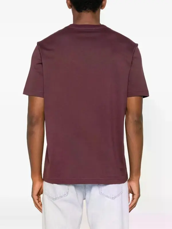 LANVIN Logo-embroidered T-shirt - Red