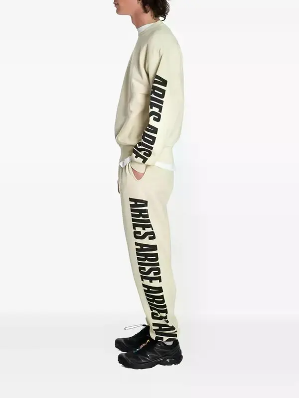 Aries Cotton Track Pants - Neutrals