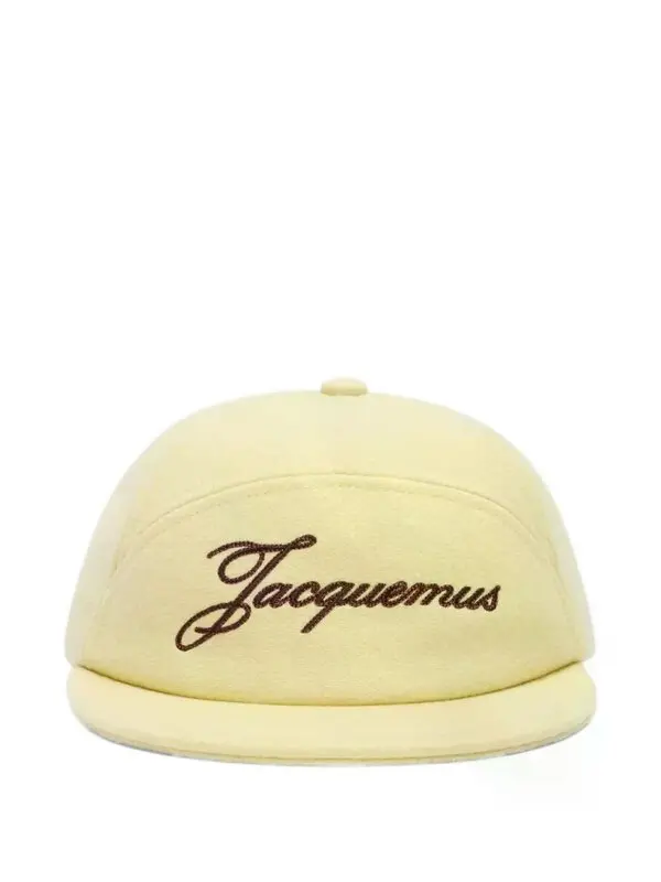 Jacquemus Le Lana Logo-embroidered Cap - Yellow
