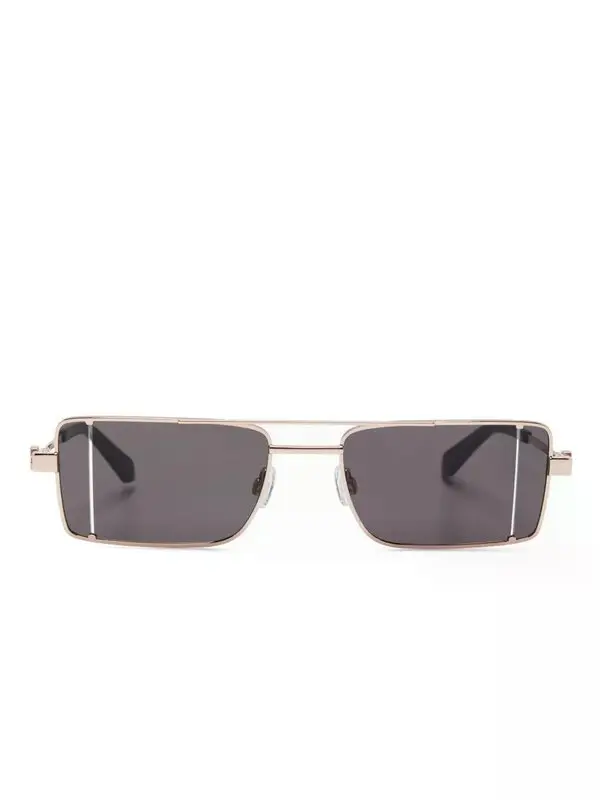 Off-White Rectangle-frame Sunglasses - Gold