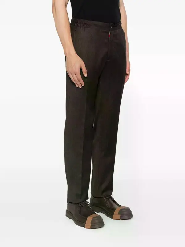 Kiton Tailored Trousers With Elasticated Waistband