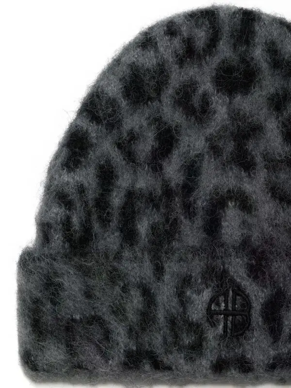 ANINE BING Elia Leopard-print Beanie