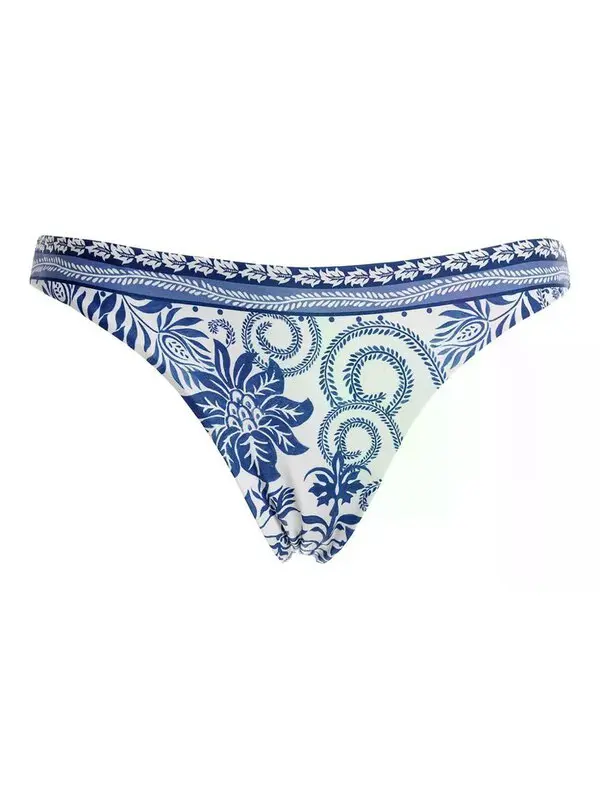 Agua Bendita Ilu Batik Bikini Bottoms - White