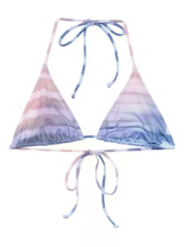 Jean Paul Gaultier Tie-dye Triangle Bikini Top - Blue