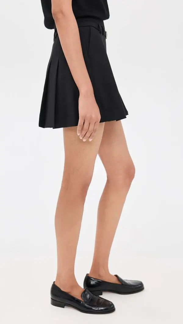 FRAME Pleated Mini Skirt