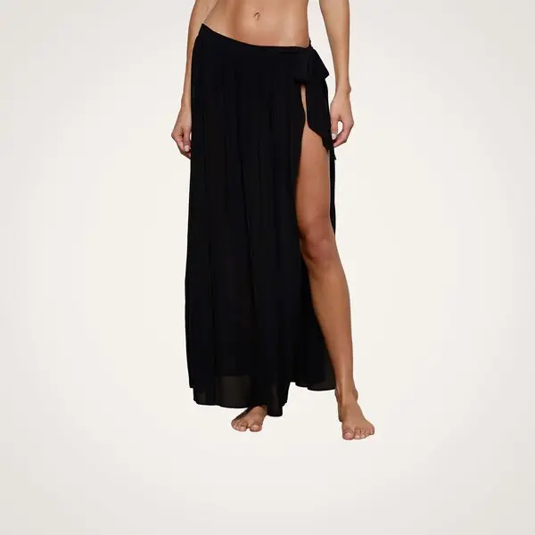 L'Agence Klaire Cover-up Maxi Skirt - Black